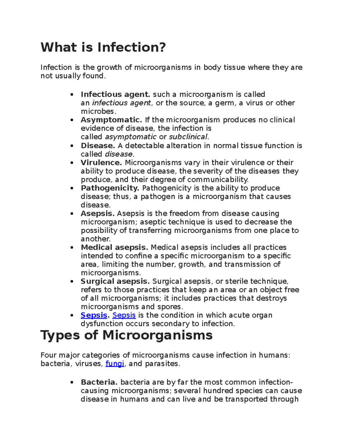 What is Infection - What is Infection? Infection is the growth of ...