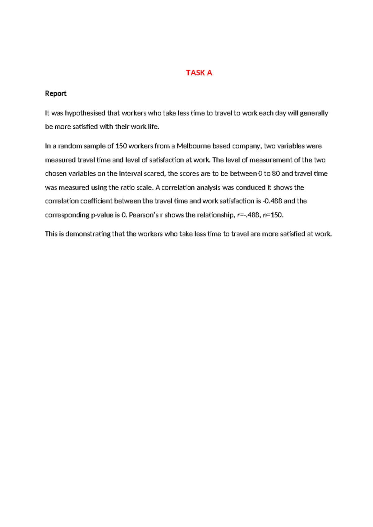 STA2000 6 Assignment 2 Part 1 (2) copy - TASK A Report It was ...