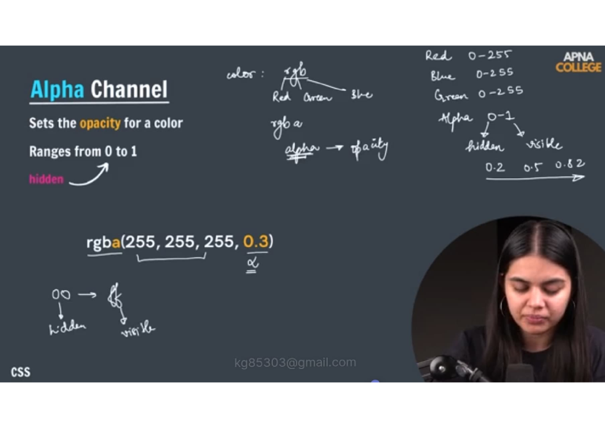 09-CSS-Part 4 - Notes - Red APNA color: egb Blue COLLEGE Alpha Channel ...