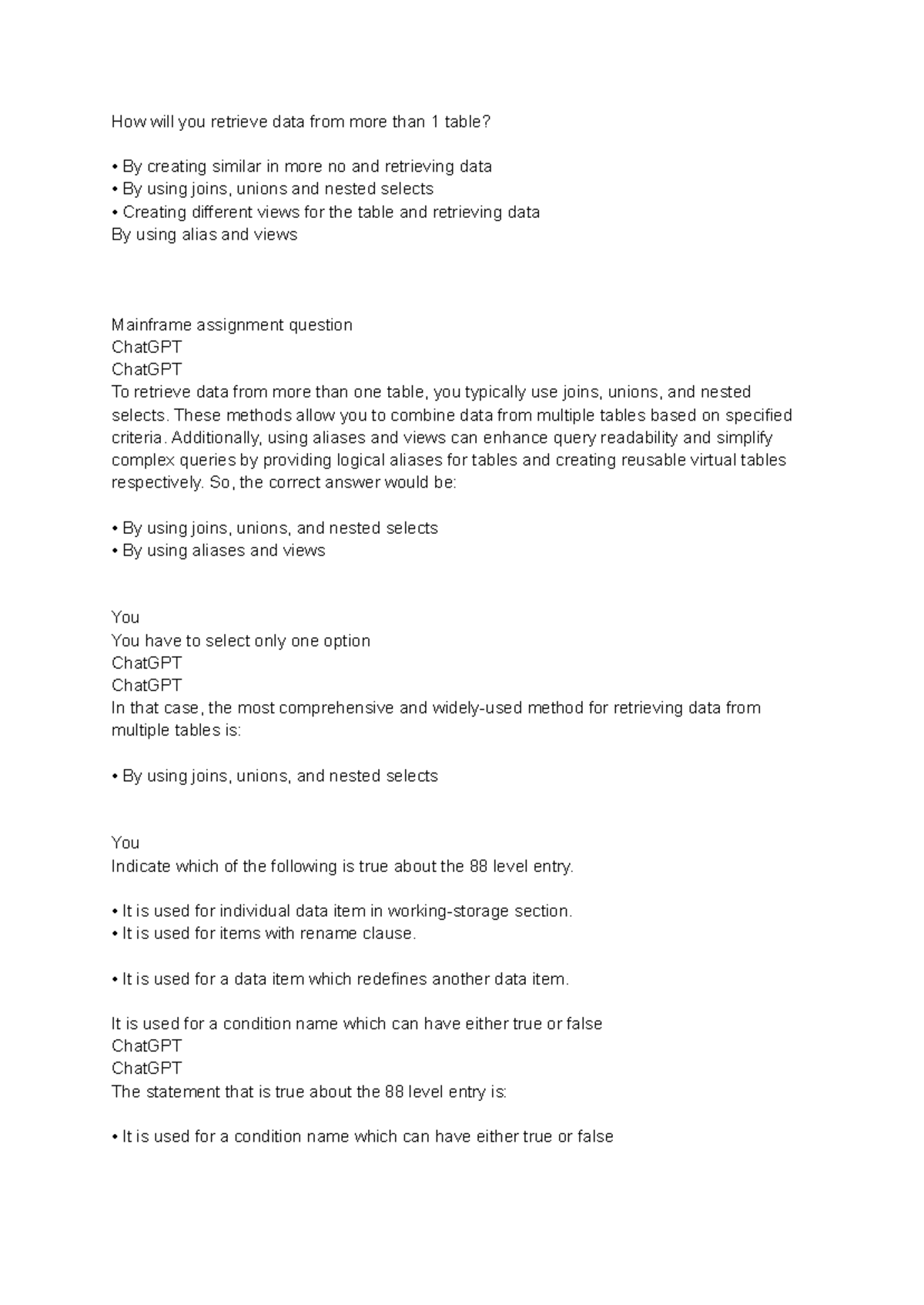 Untitled document - bbb - How will you retrieve data from more than 1 table? By creating similar ...