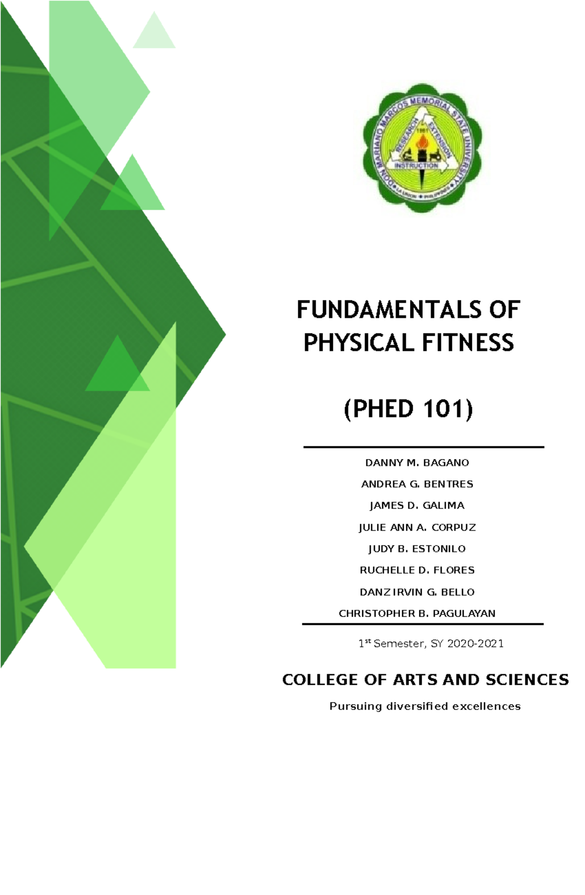 Module-II-phed101 - lesson 12 - 1 st Semester, SY 2020- COLLEGE OF ARTS ...