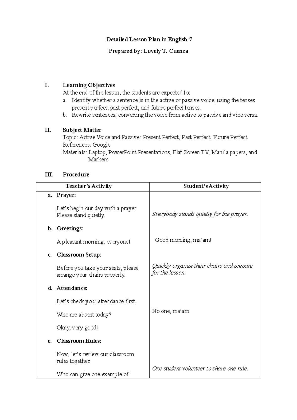 9 Active AND Passive Voice present perfect, past perfect, future ...