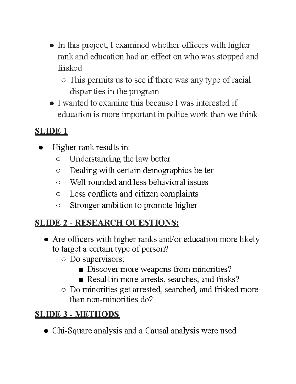 Capstone PRES - Presentation notes - In this project, I examined ...