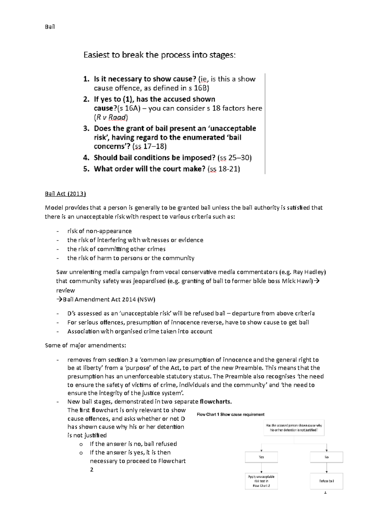 Bail - Summary of the topic - Bail Bail Act (2013) Model provides that ...