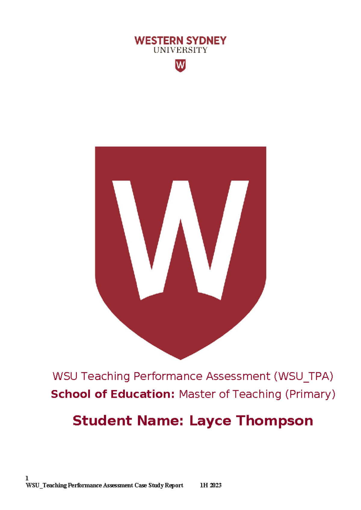 TPA Case Study Template 2024 - 1 WSU Teaching Performance Assessment ...