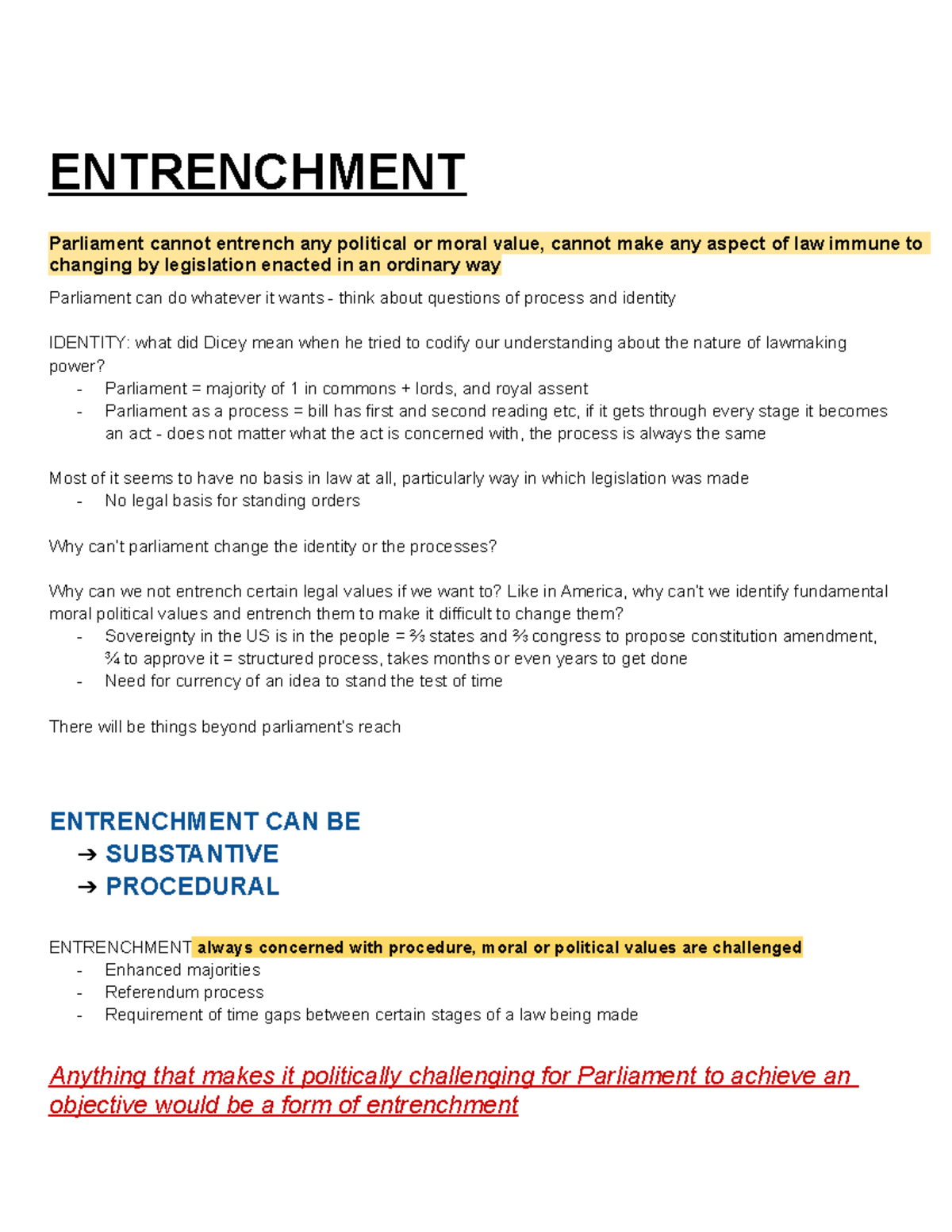 Entrenchment - public law notes on entrenching legislation ...
