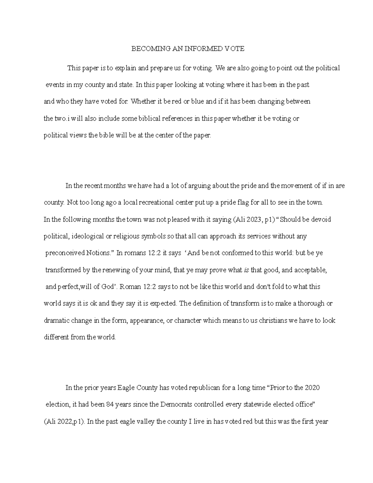 Becoming AN Informed Voter - Google Docs - BECOMING AN INFORMED VOTE ...
