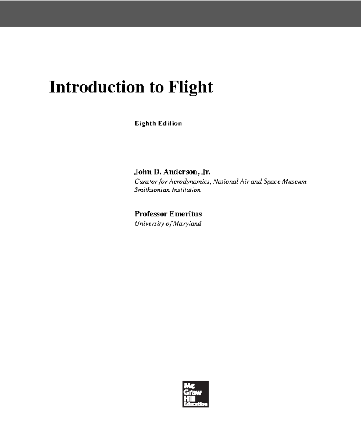 Contents Introduction To Flight - Introduction to Flight Eighth Edition ...