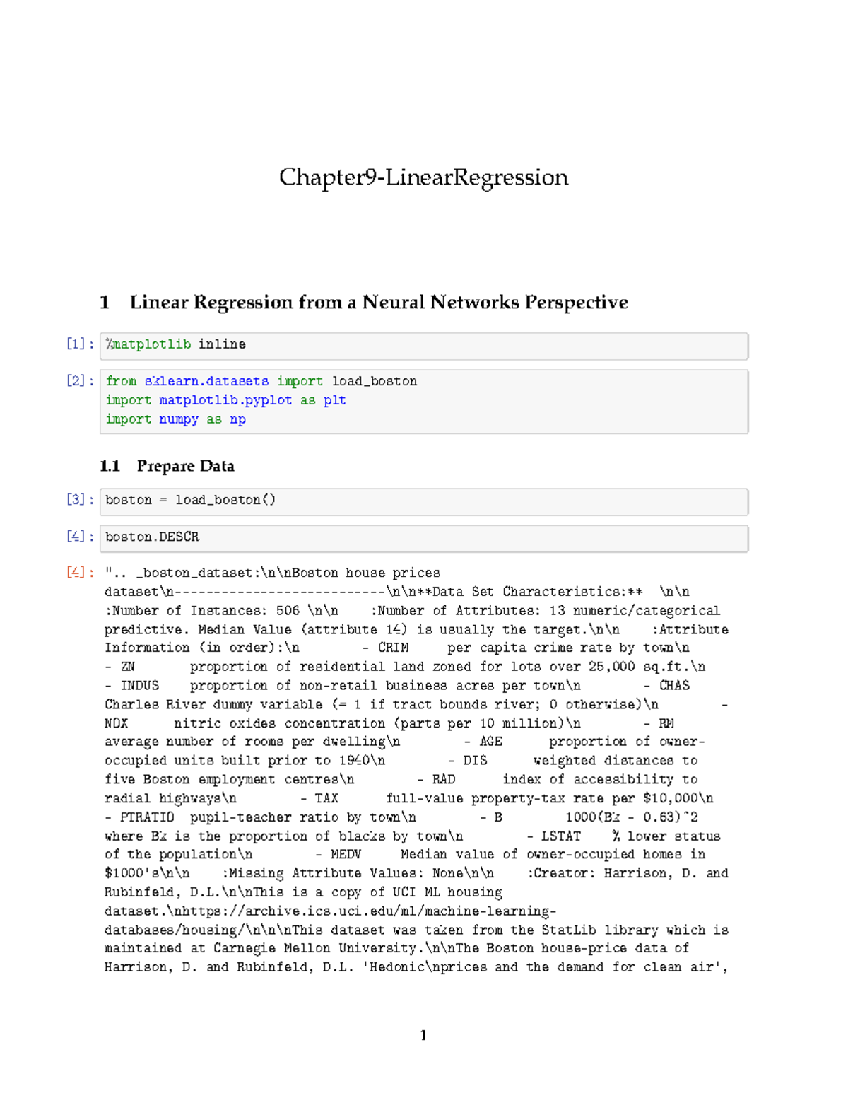 Chapter 9-Linear Regression - Chapter9-LinearRegression 1 Linear ...