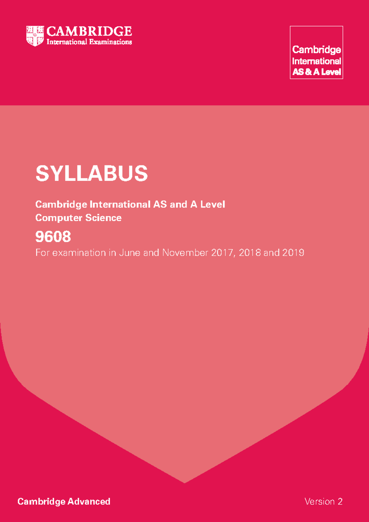 2017-2019-syllabus - 9618 Computer science CAIE syllabus - Cambridge ...