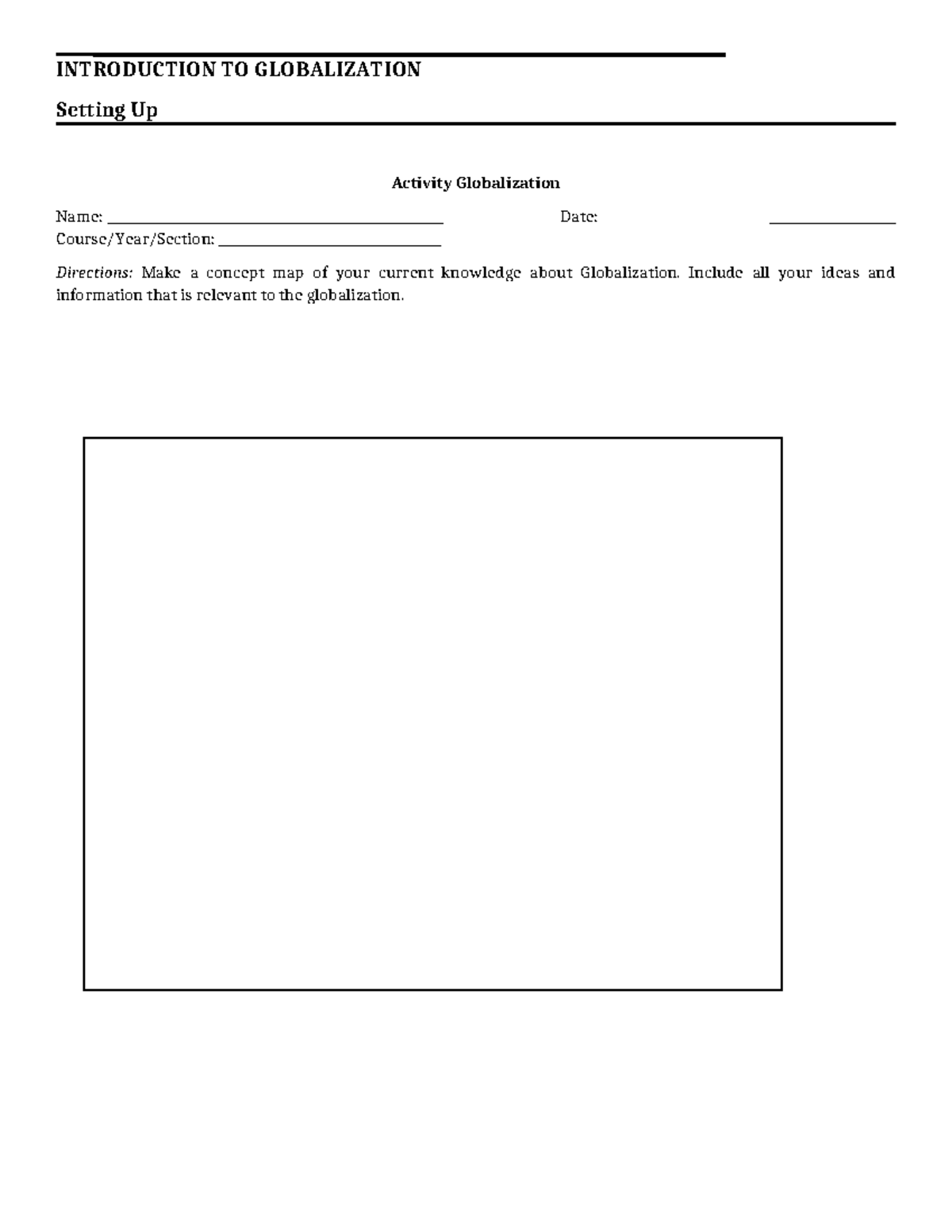 Alternative- Activity-GE3 - INTRODUCTION TO GLOBALIZATION Setting Up ...
