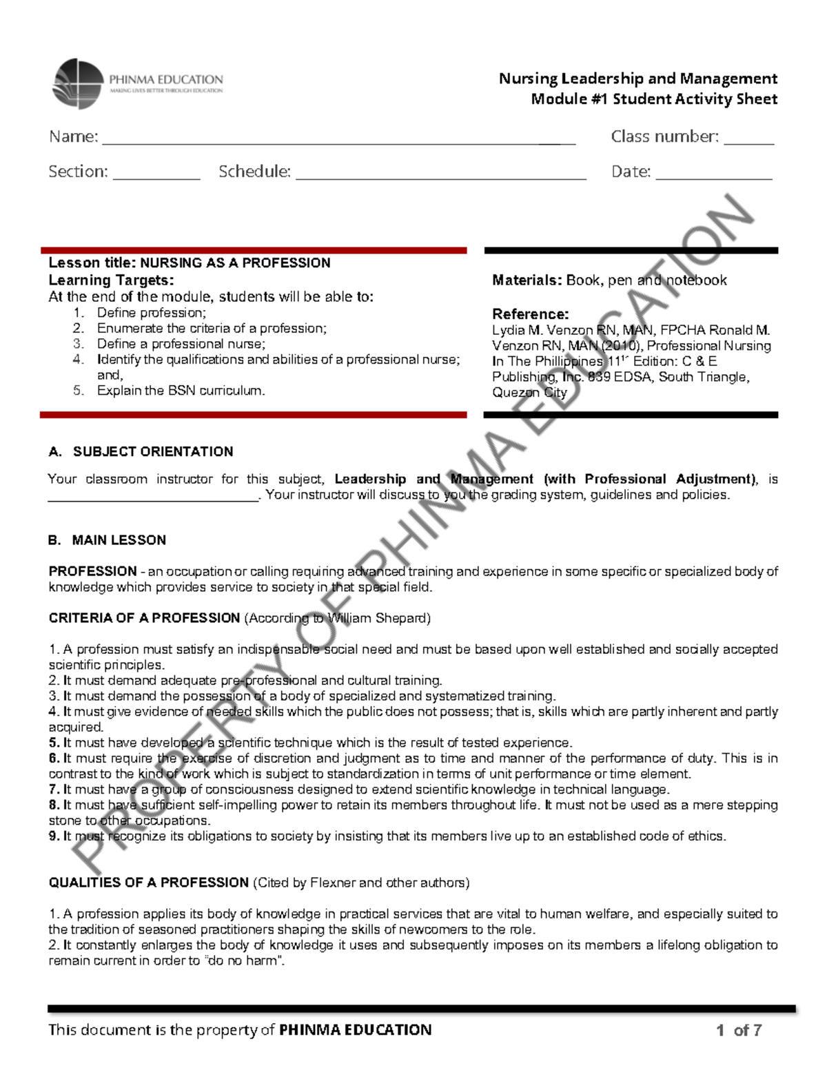 PALM- Session-1-SAS watermark - Module #1 Student Activity Sheet Name ...