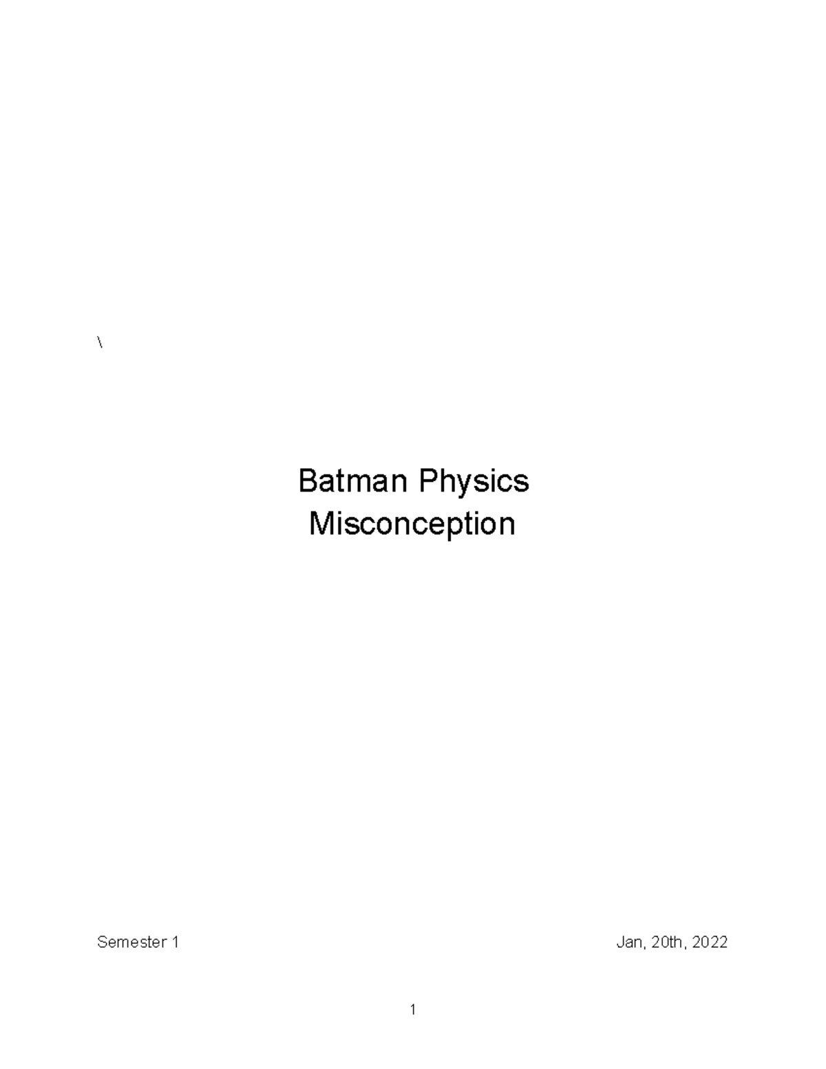 Batman misconception - physics - \ Batman Physics Misconception ...