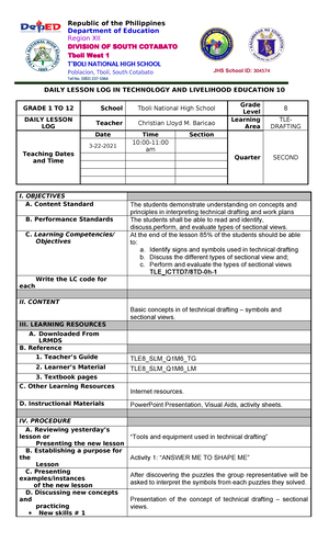 WEEK 4 DLL ACP 9 - Daily lesson log - DAILY School ARBOLEDA NHS Grade ...