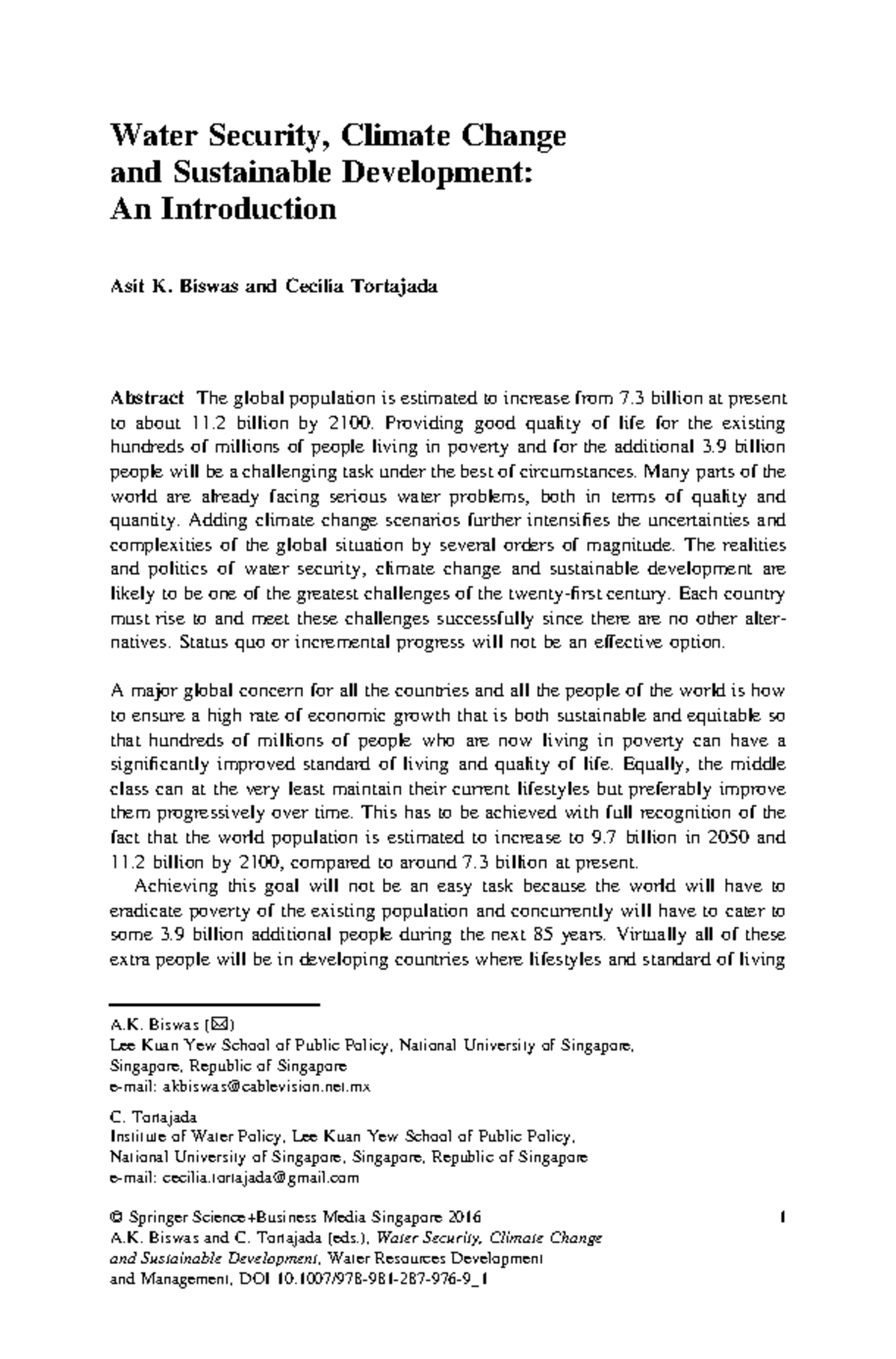 Water security climate change an introduction - Water Security, Climate ...