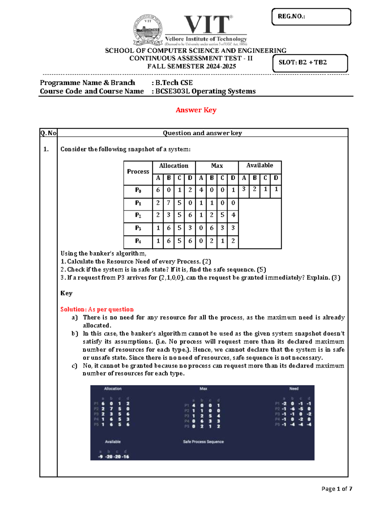 OS B2 CAT - II QP Key - Complete Answer key along with questions for os cat2 paper b2 slot - Studocu