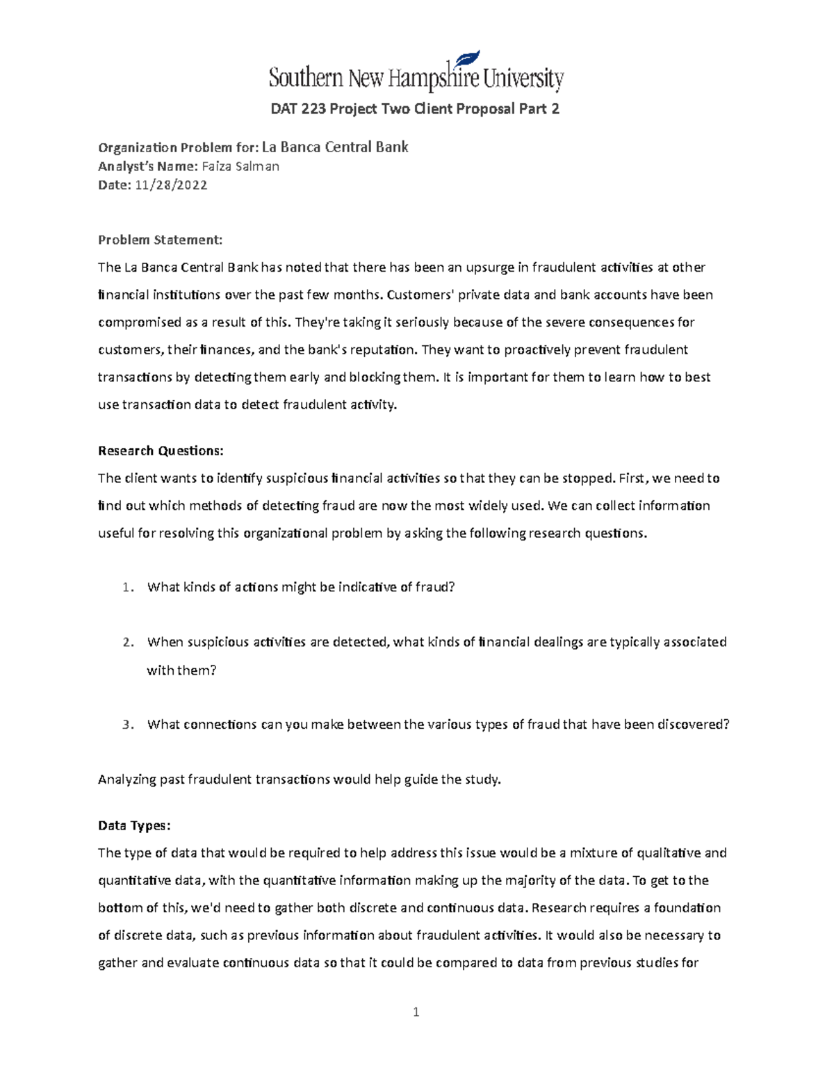 DAT-223 Project Two Microsoft Word - DAT 223 Project Two Client ...