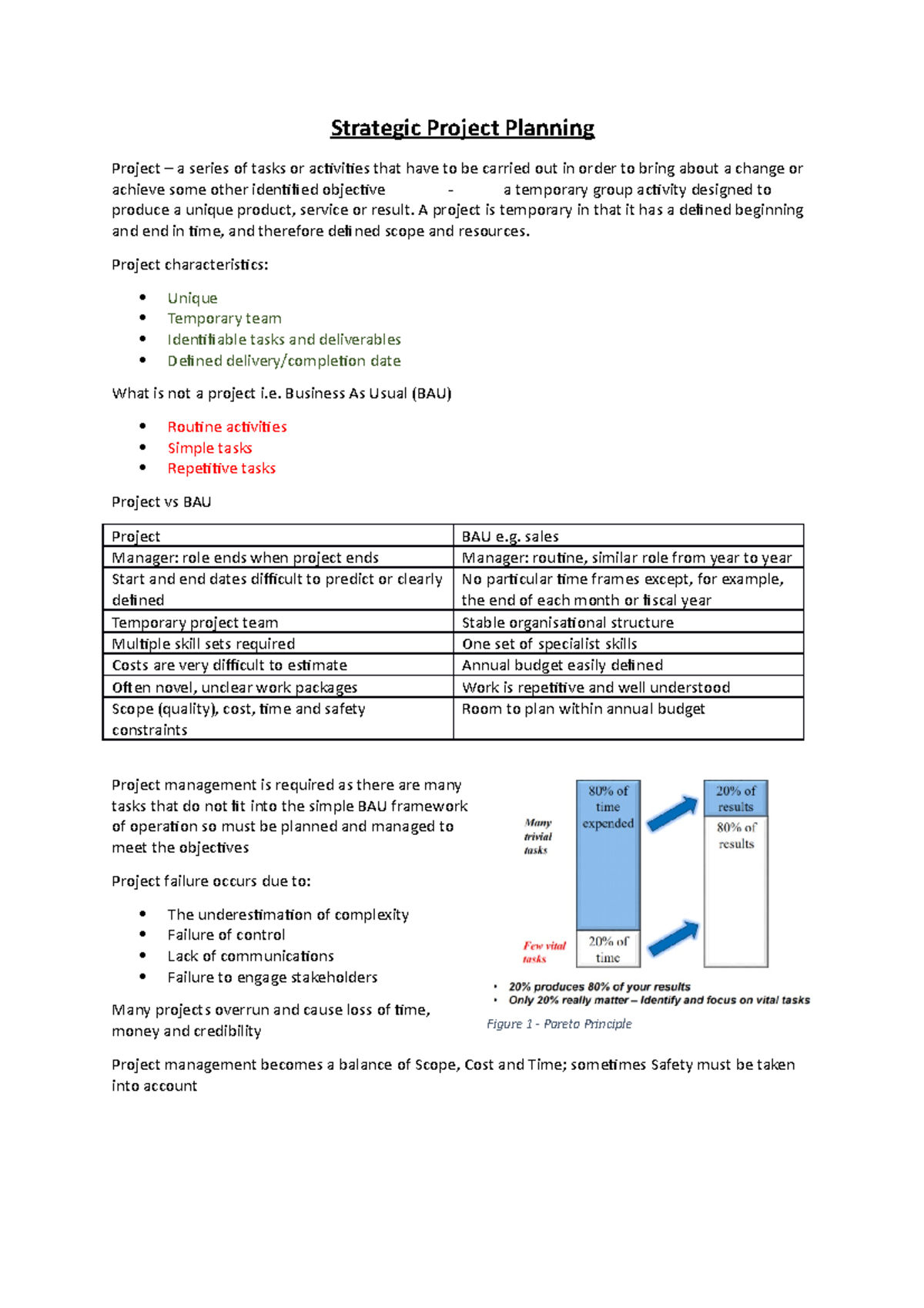 Strategic Project Planning - Strategic Project Planning Project – a ...