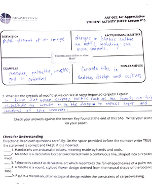 ART 002 session #7 - Art - PHINMA EDUCATION sN tvss rER T1R0KH 2OAATITS ART 002: Art ...