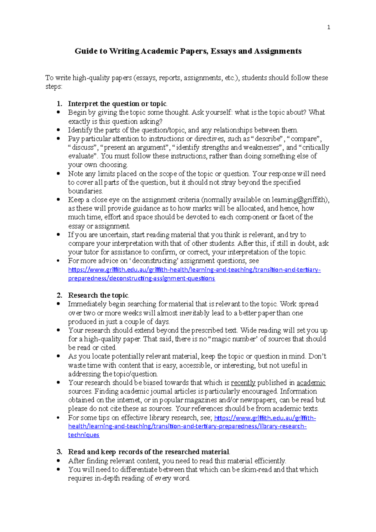 Guide to Writing Essays and Assignments - Guide to Writing Academic ...