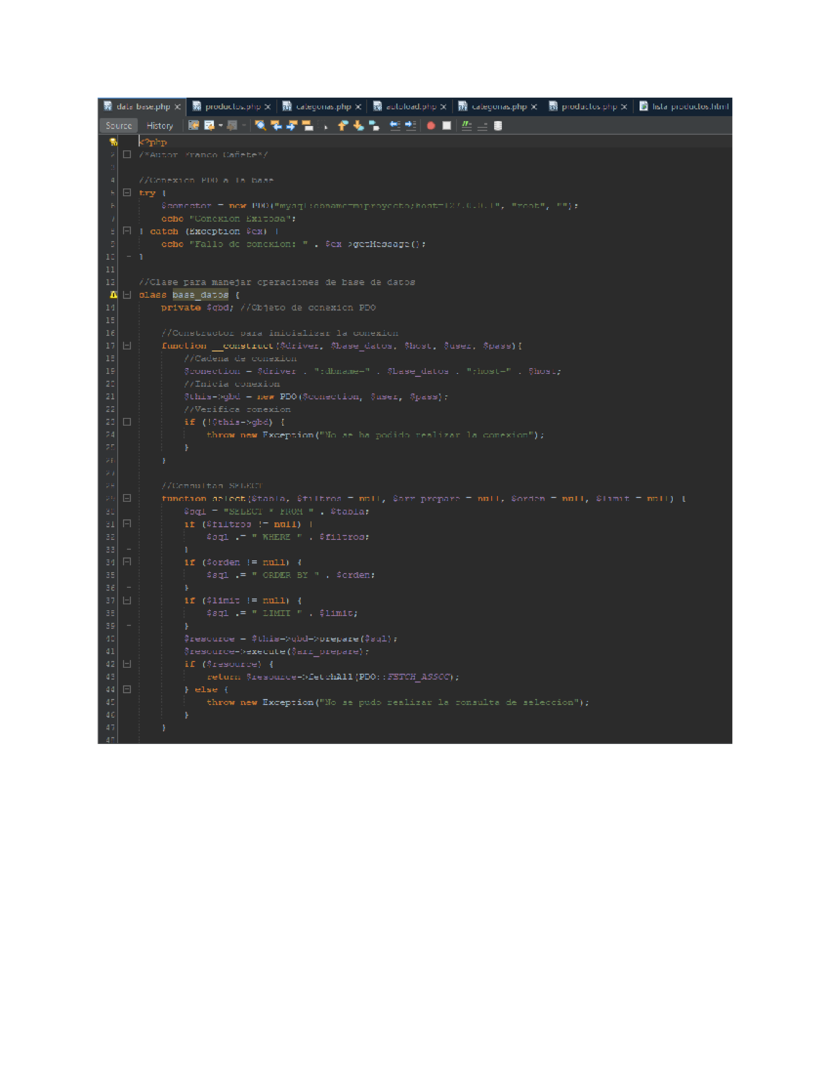 API 3 - Examen - data_base x productos x categorias x autoload x categorias x productos x G ...