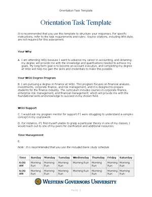 Titalia Orientation task - Orientation Task Template Orientation Task Template Titalia Ellison ...