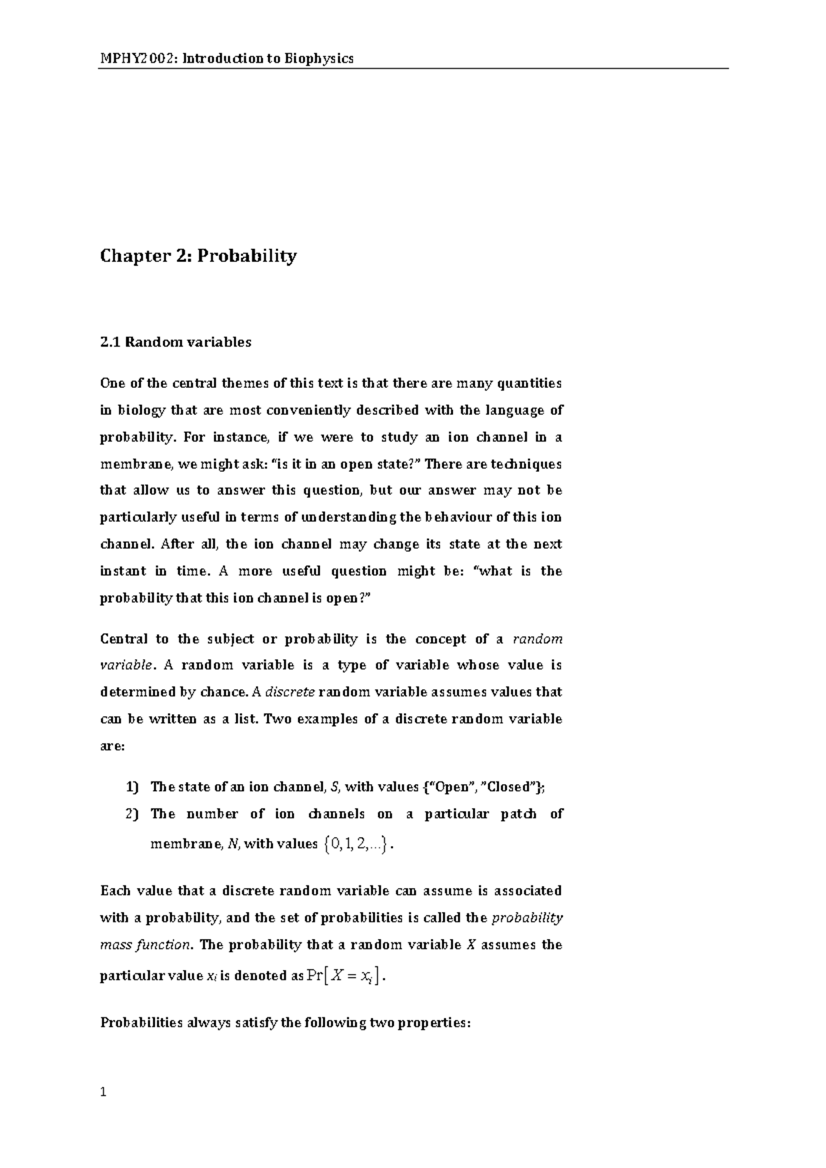 Chapter 02 - Probability - Chapter 2: Probability 2 Random variables ...
