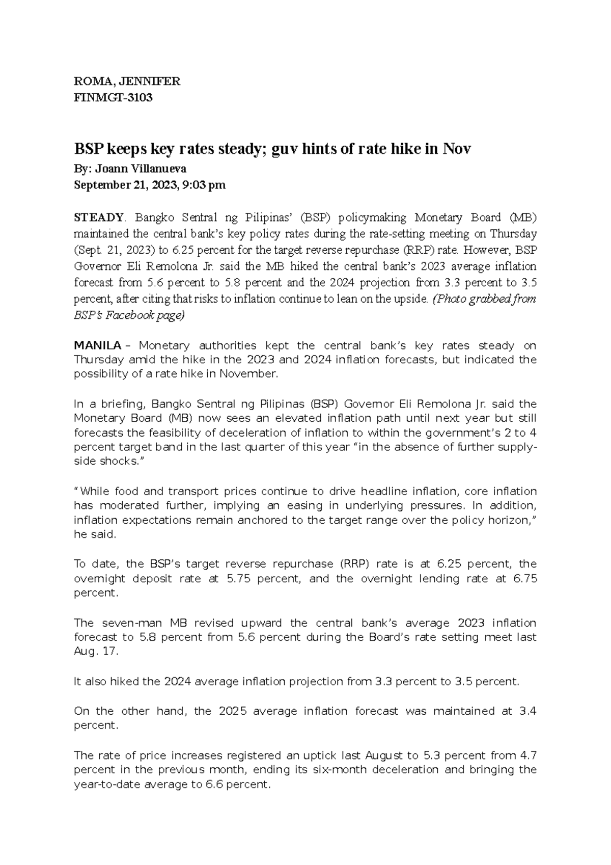 FM NEWS Article - News report about current issue in the Philippines ...