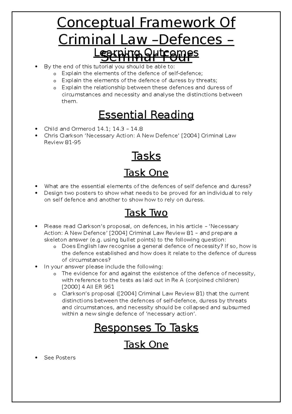 Criminal Tutorial 4 - Learning Outcomes By the end of this tutorial you ...