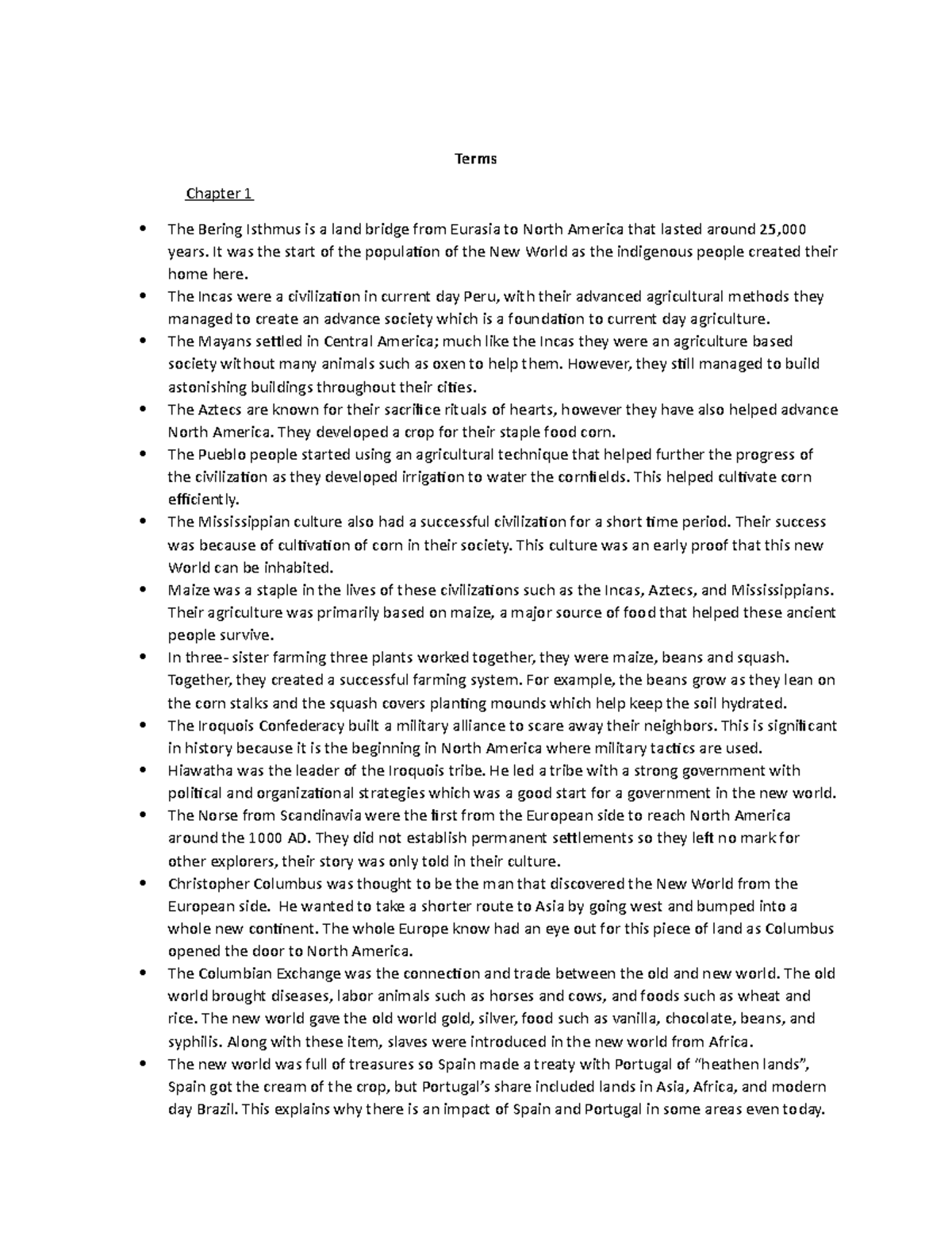 Us history homework - Assignment and study guide for quiz defining all ...