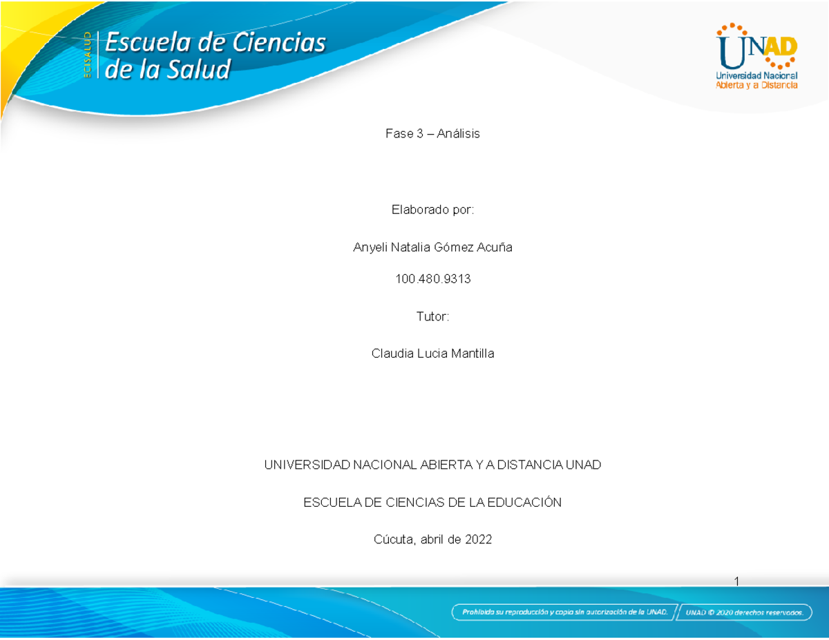 Fase 3 didáctica curso - Fase 3 – Análisis Elaborado por: Anyeli ...