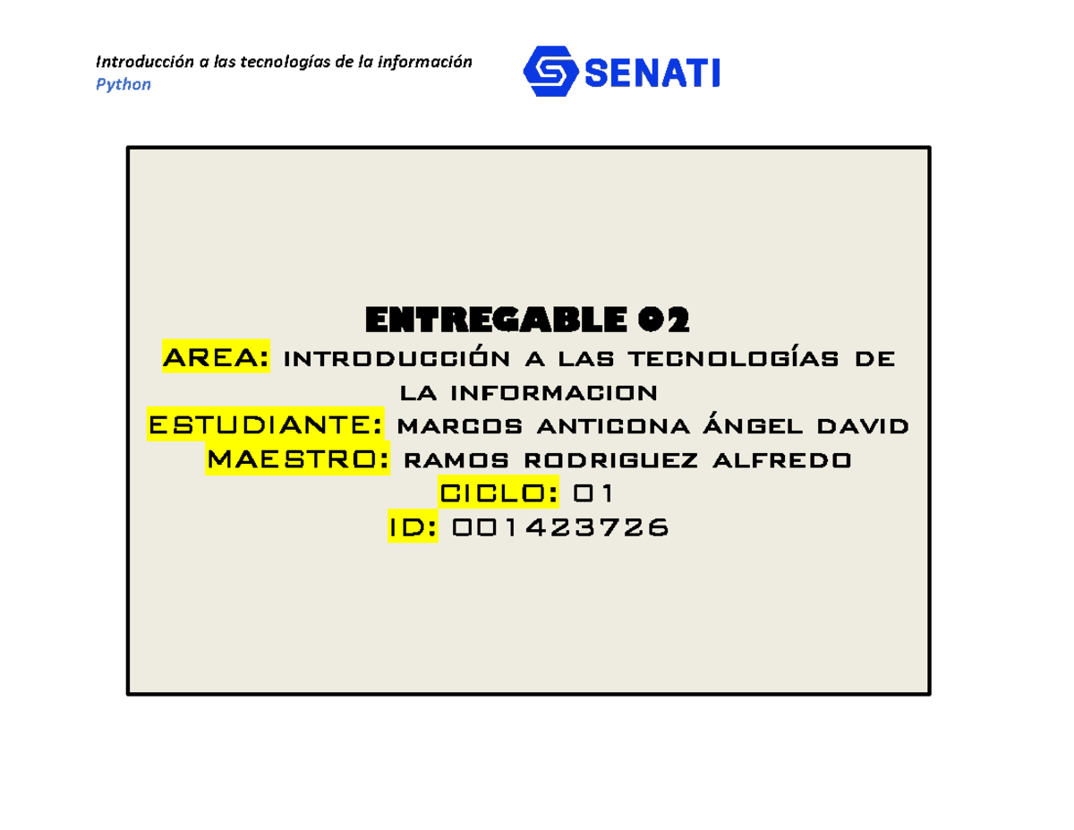 Actividad Entregable 02 Marcos Anticona Angel - Python ENTREGABLE 02 ...