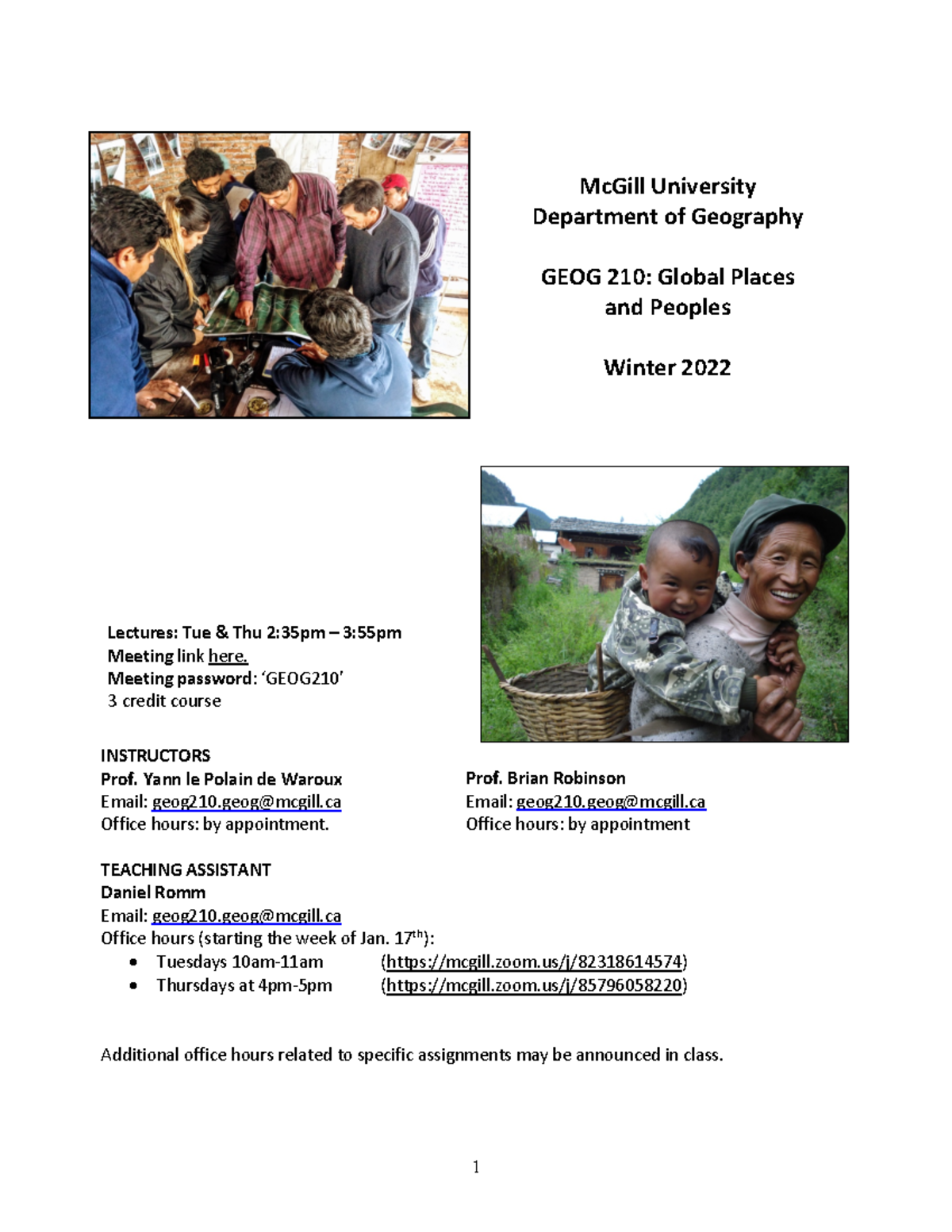 2022 GEOG 210 Course Outline v2 - McGill University Department of ...