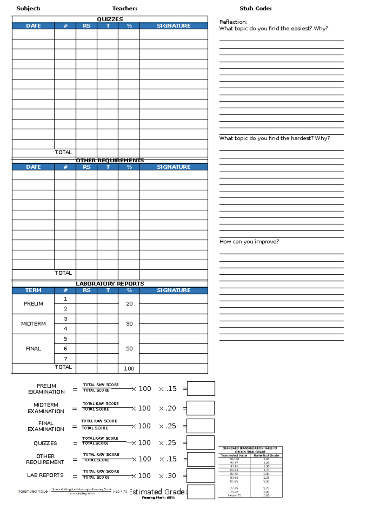 Grade-computations - The grade computations for a course - Subject ...