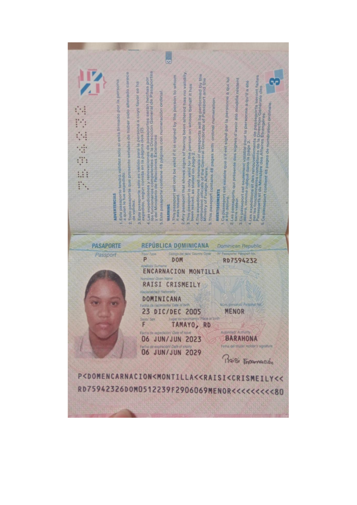 Pasaporte Y Cedula - uasd - PASAPORTE REPUBLICA DOMINICANA Dominican Republic Passport Type ...