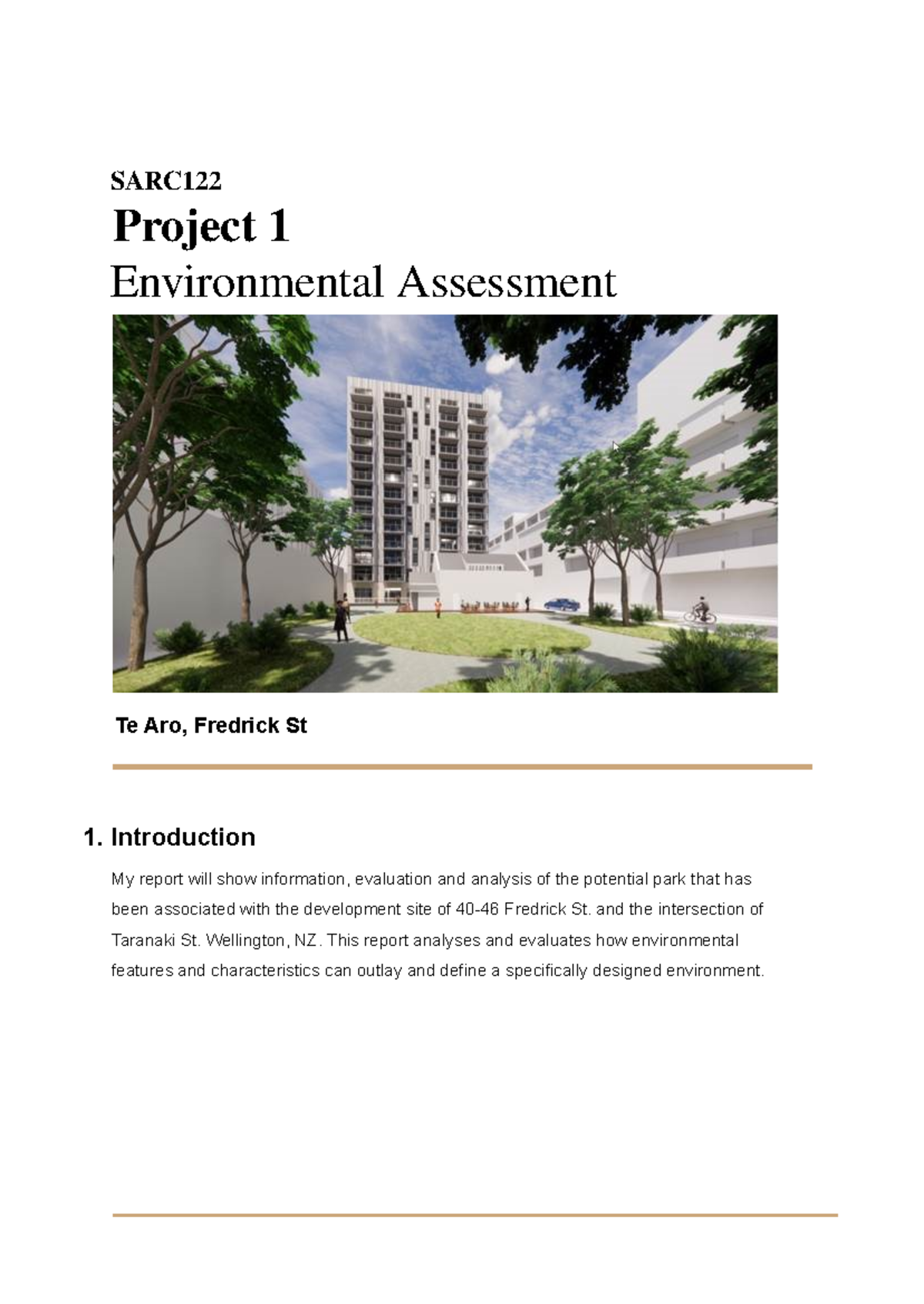 SARC 122 Environmental Assessment - Report - SARC Project 1 ...
