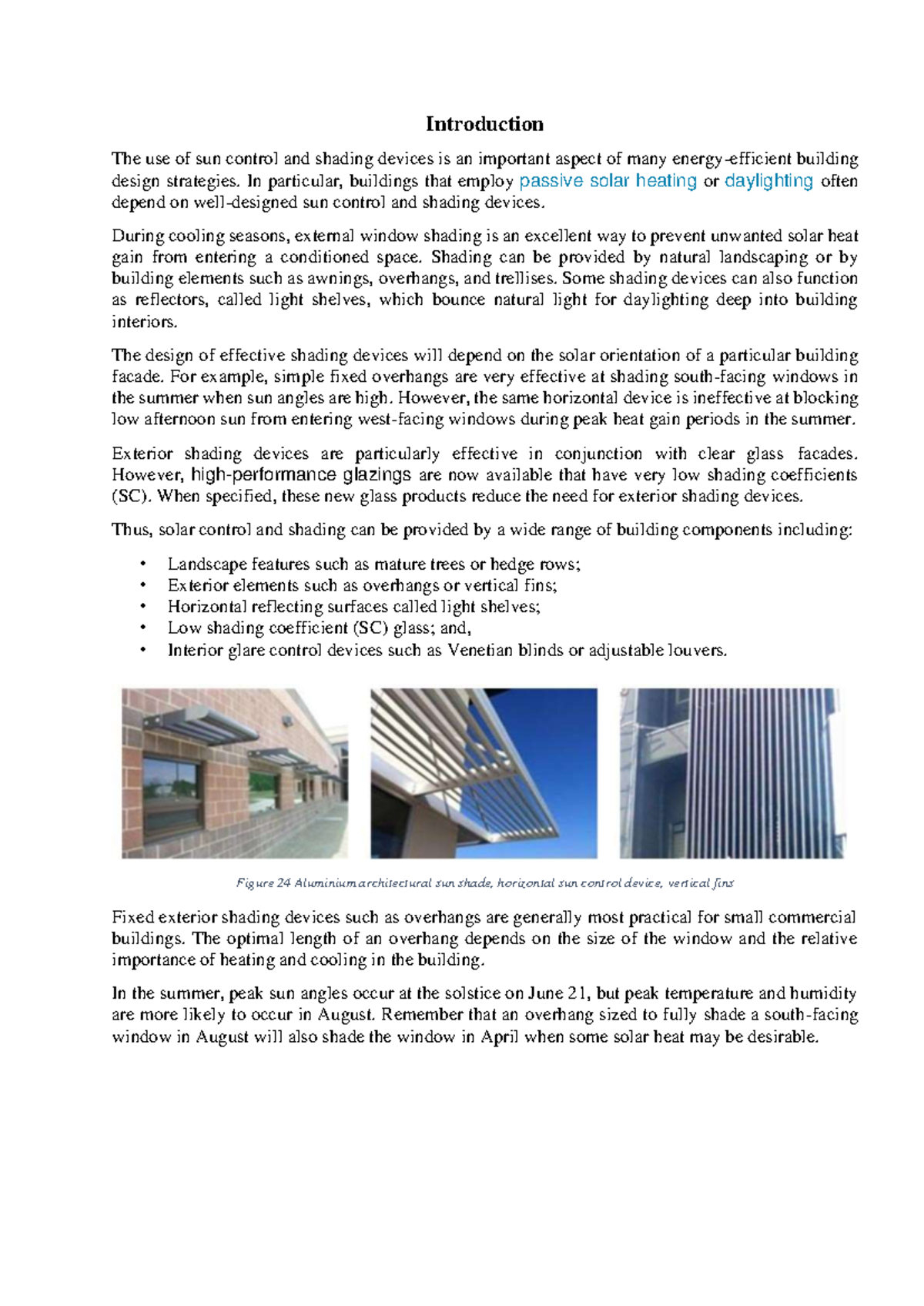 Daylighting and shading simulations - Introduction The use of sun ...