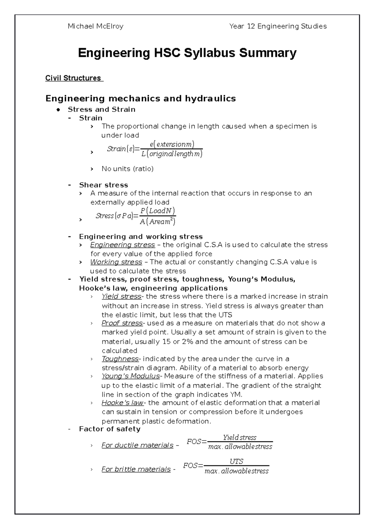 327431569 Engineering Studies Notes 1 - Engineering HSC Syllabus ...