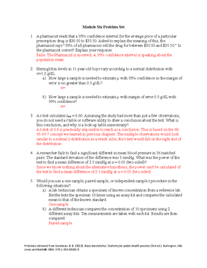 Math Probability: Module Three Problem Set Solutions - Module Three Problem Set 1. What is the ...