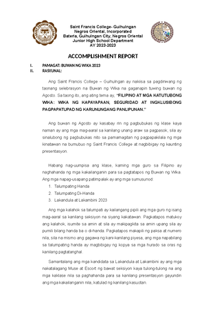 32nd FDReflection Paper(Hapitan) - Hapitan, Mark Brian C. PSYCH 3 BSA ...