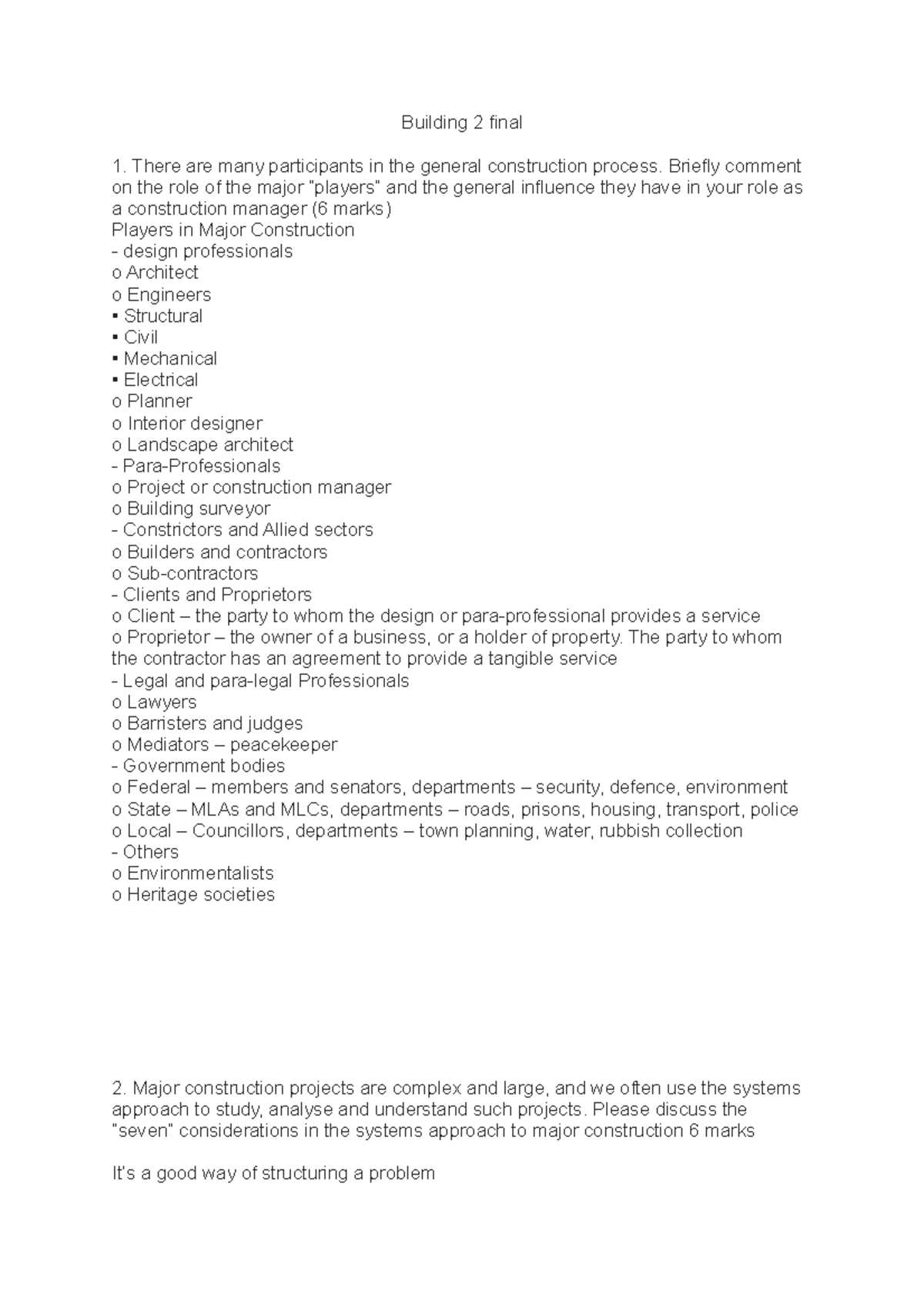Building-2-final - Exam notes - Building 2 final There are many ...