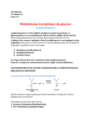 1. Structures des oses et osides - UE1 Glucides Dr Mantaverri Cours n° Structure des oses et ...