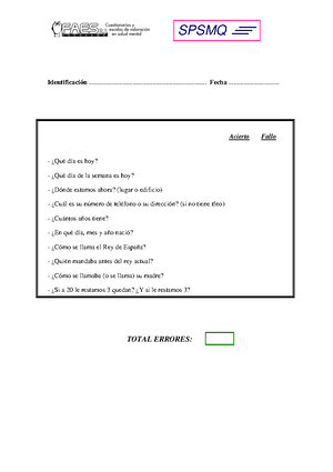 Test-SCL-90-R - Cuestionario de 90 Síntomas (Revisado) - 1/ SCL-90-R 1 ...