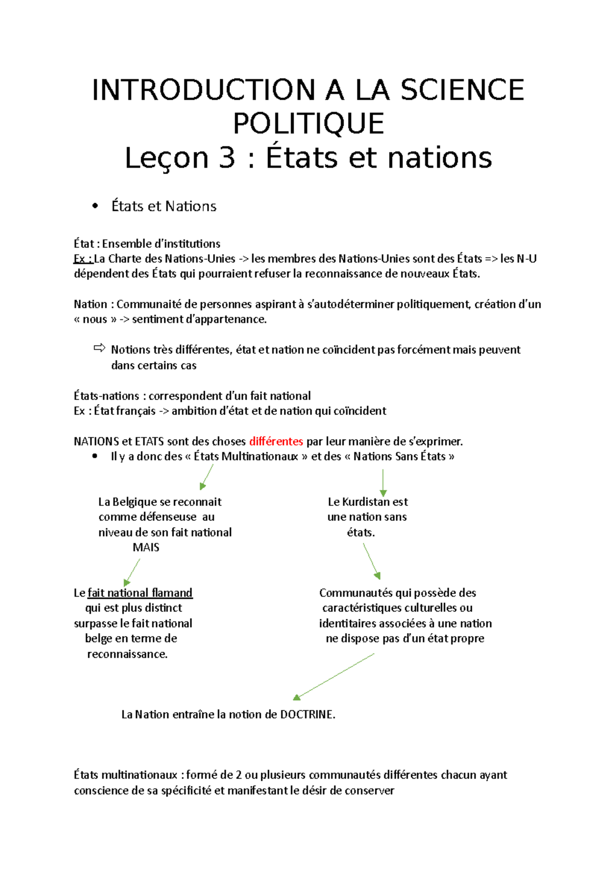 Leçon 3 état et nation - INTRODUCTION A LA SCIENCE POLITIQUE Leçon 3 ...