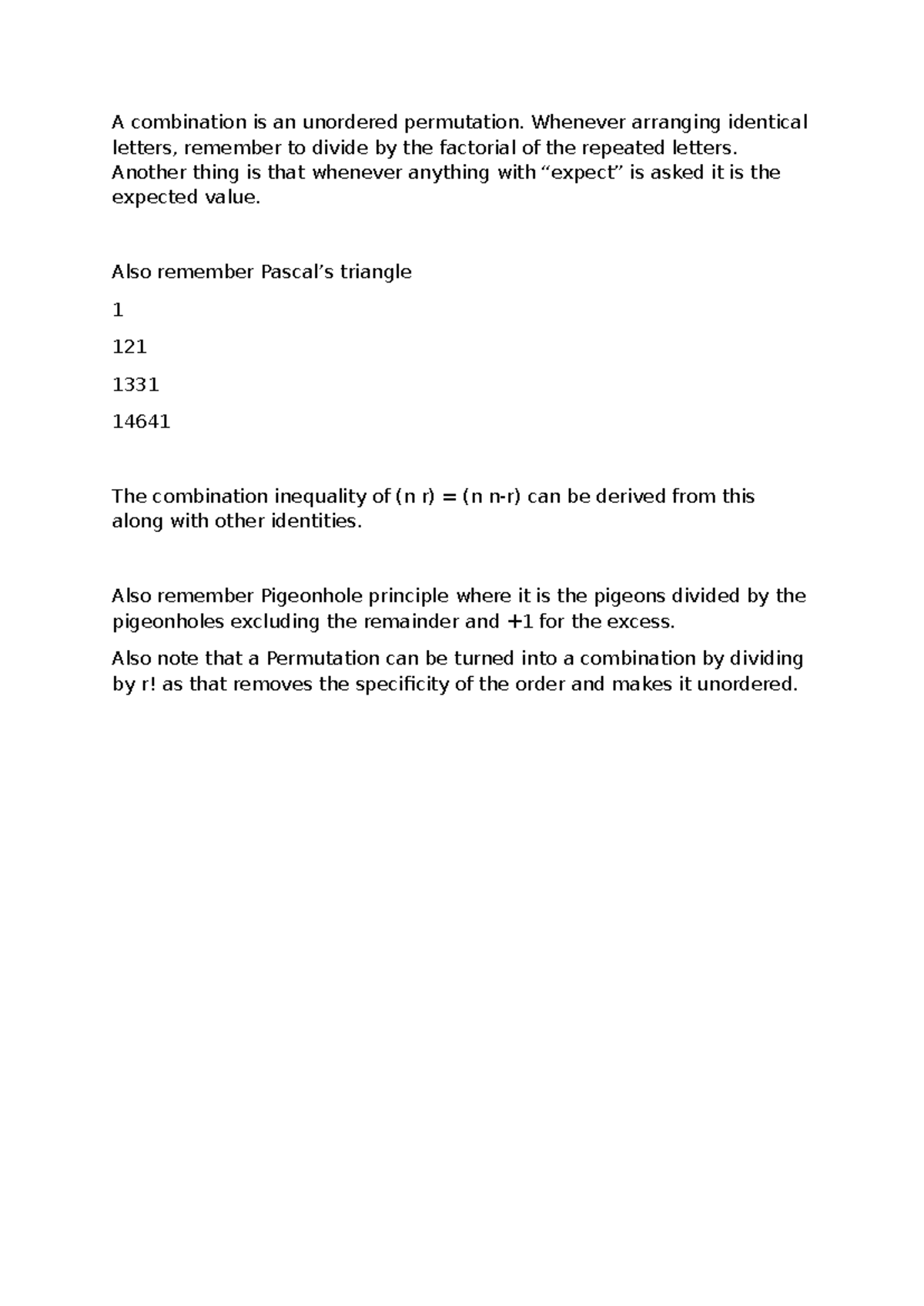 Permutation Combination Overview Mathematics Extension 1 including ...