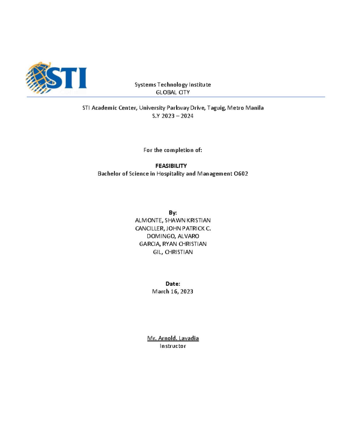 Cusina LEAF Chapter 1 Final 1 - Systems Technology Institute GLOBAL ...