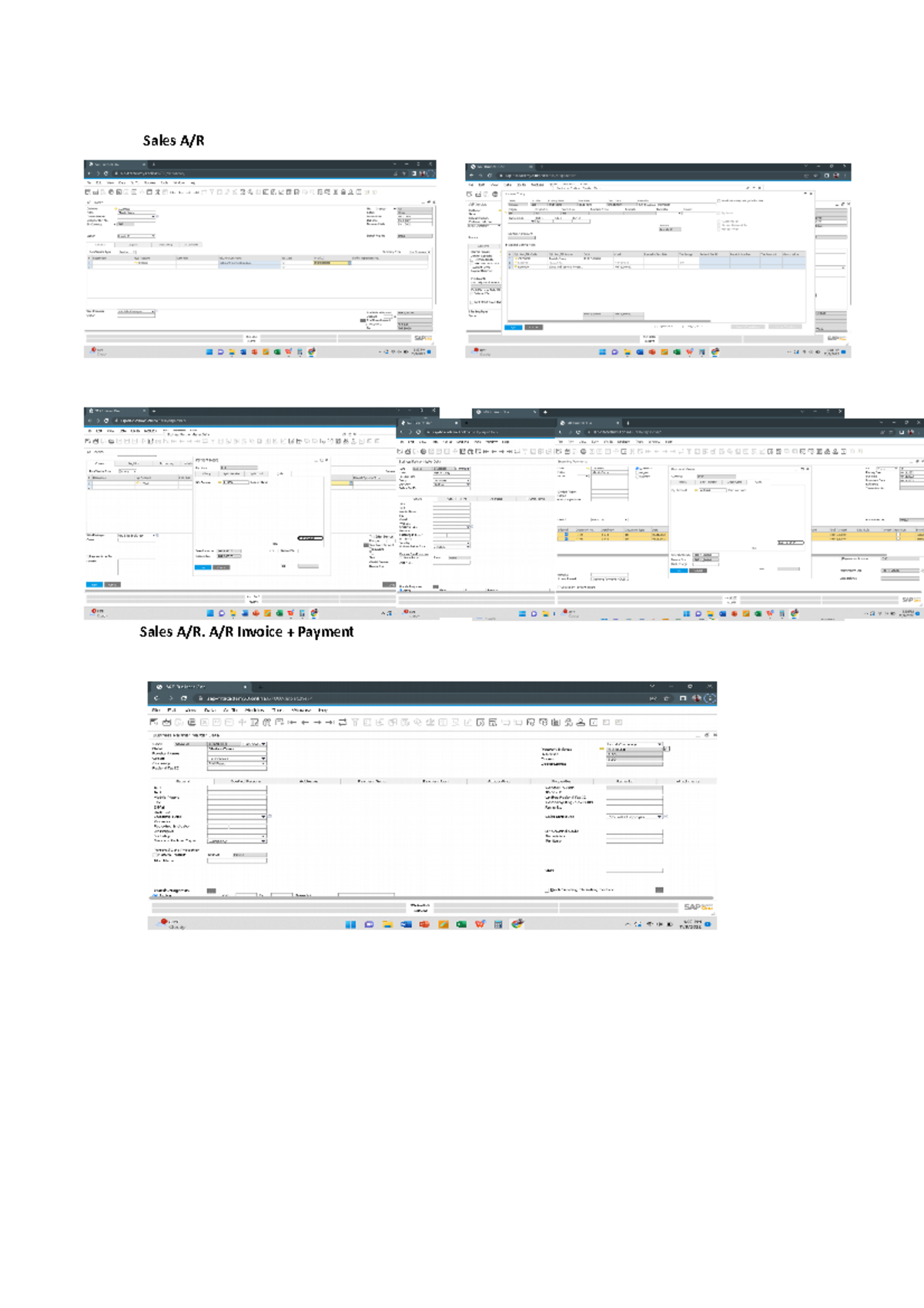 Sales AR and Sales AR. AR Invoice plus Payment - BS In Information ...