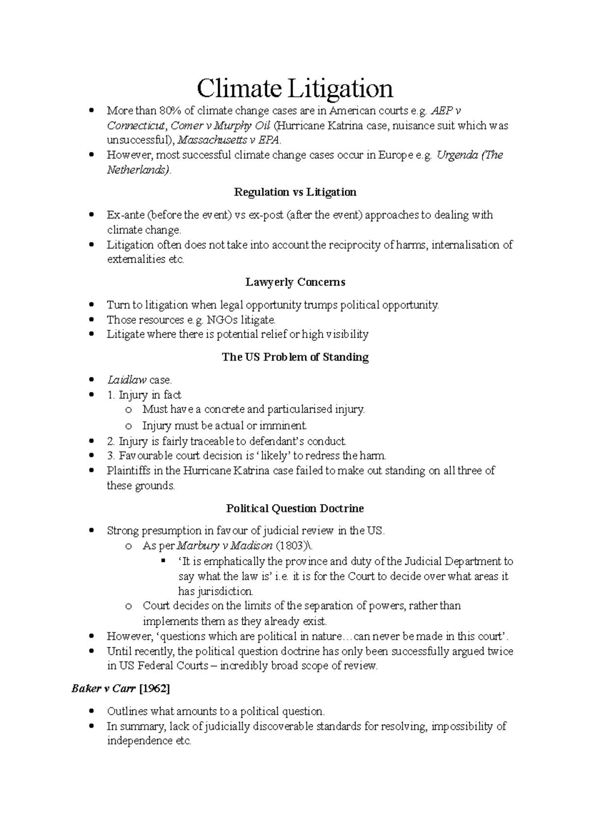 Climate Litigation - Lecture Notes - Climate Litigation More than 80% ...