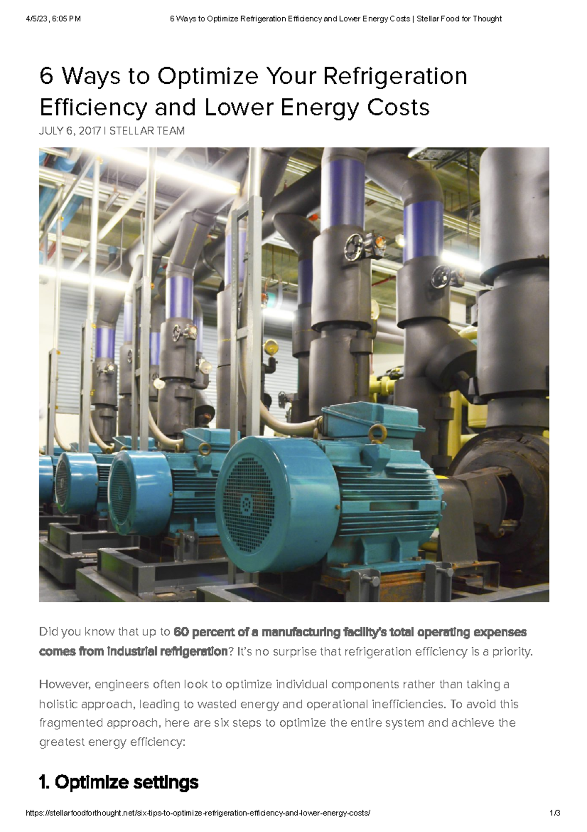6 Ways to Optimize Refrigeration Efficiency and Lower Energy Costs ...