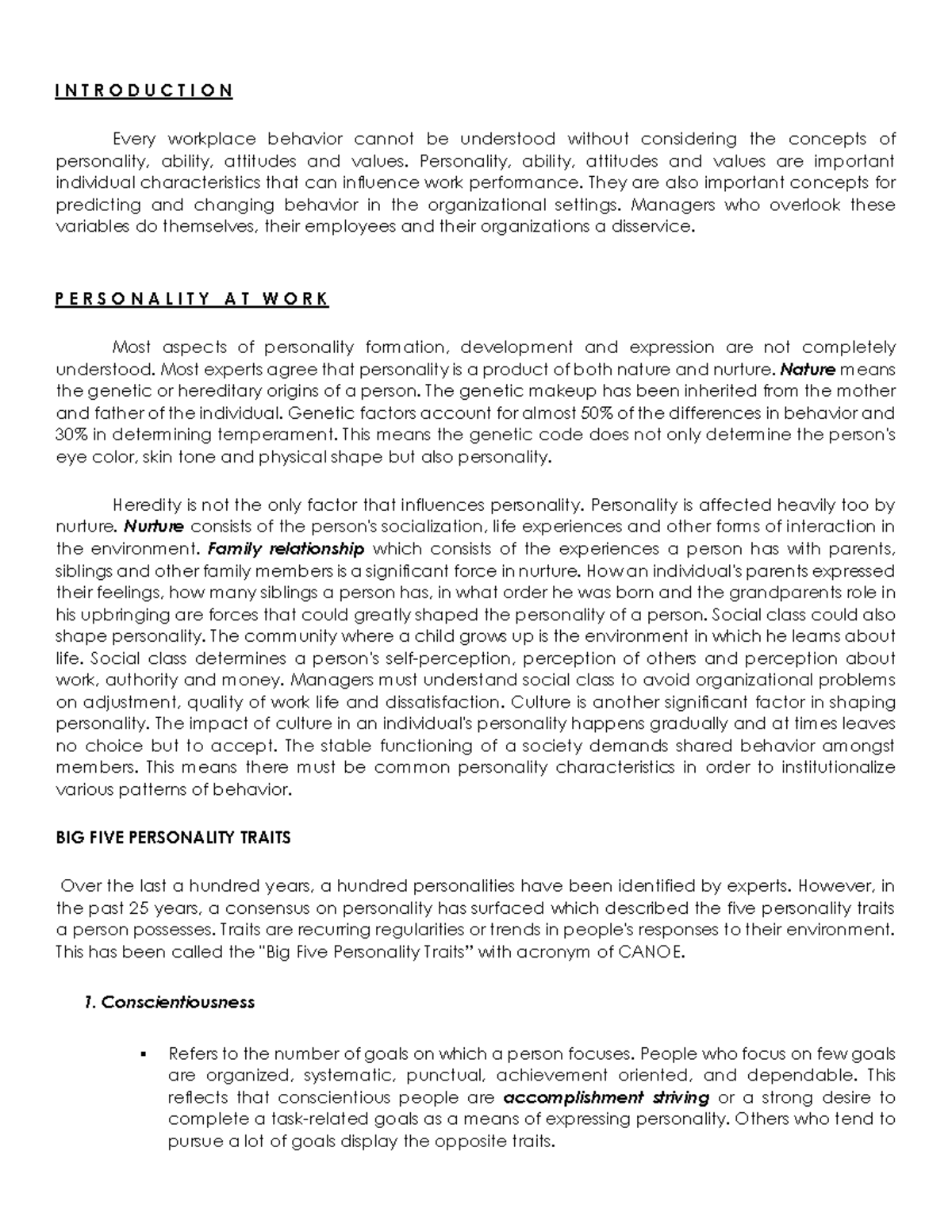 MGT-4-HBO- Chapters-3-4 - Reviewer - I N T R O D U C T I O N Every ...